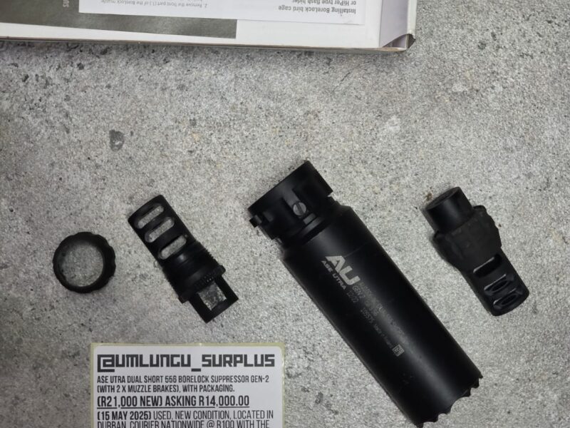 ASE UTRA Dual Short 556 Borelock Suppressor Gen-2 with 2 x muzzle ...
