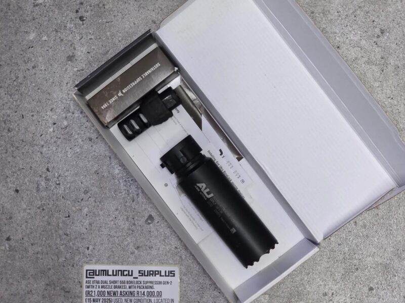 ASE UTRA Dual Short 556 Borelock Suppressor Gen-2 with 2 x muzzle ...